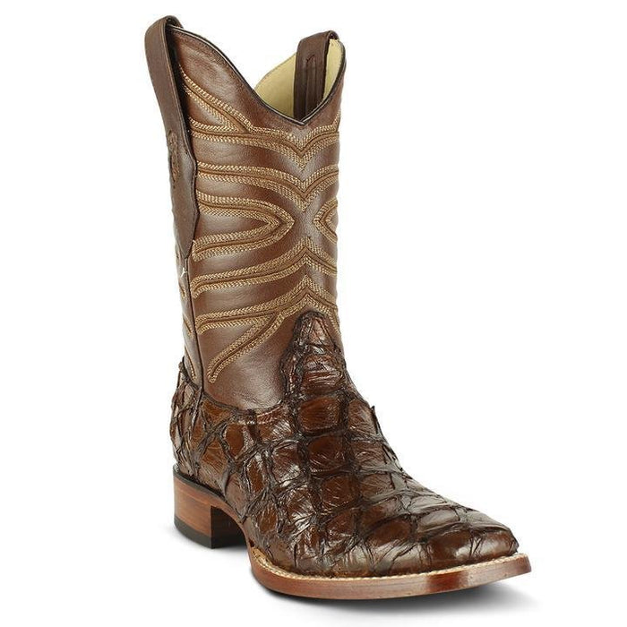 Botas de Pescado Pirarucu Original en Horma Rodeo Cuadrada — MensUSA