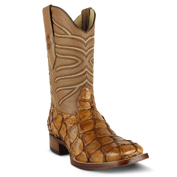 Botas de Pescado Pirarucu Original en Horma Rodeo Cuadrada LAB — MensUSA