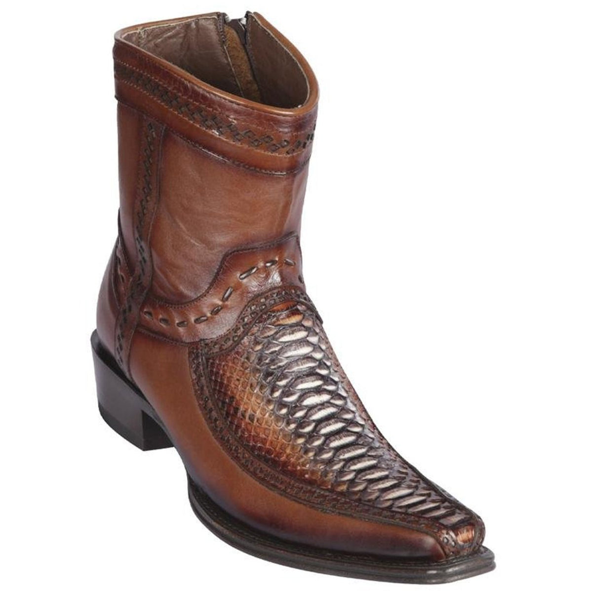 Botas de Piton con Venado Cortas Punta Europea LAB-76BF5788 — MensUSA