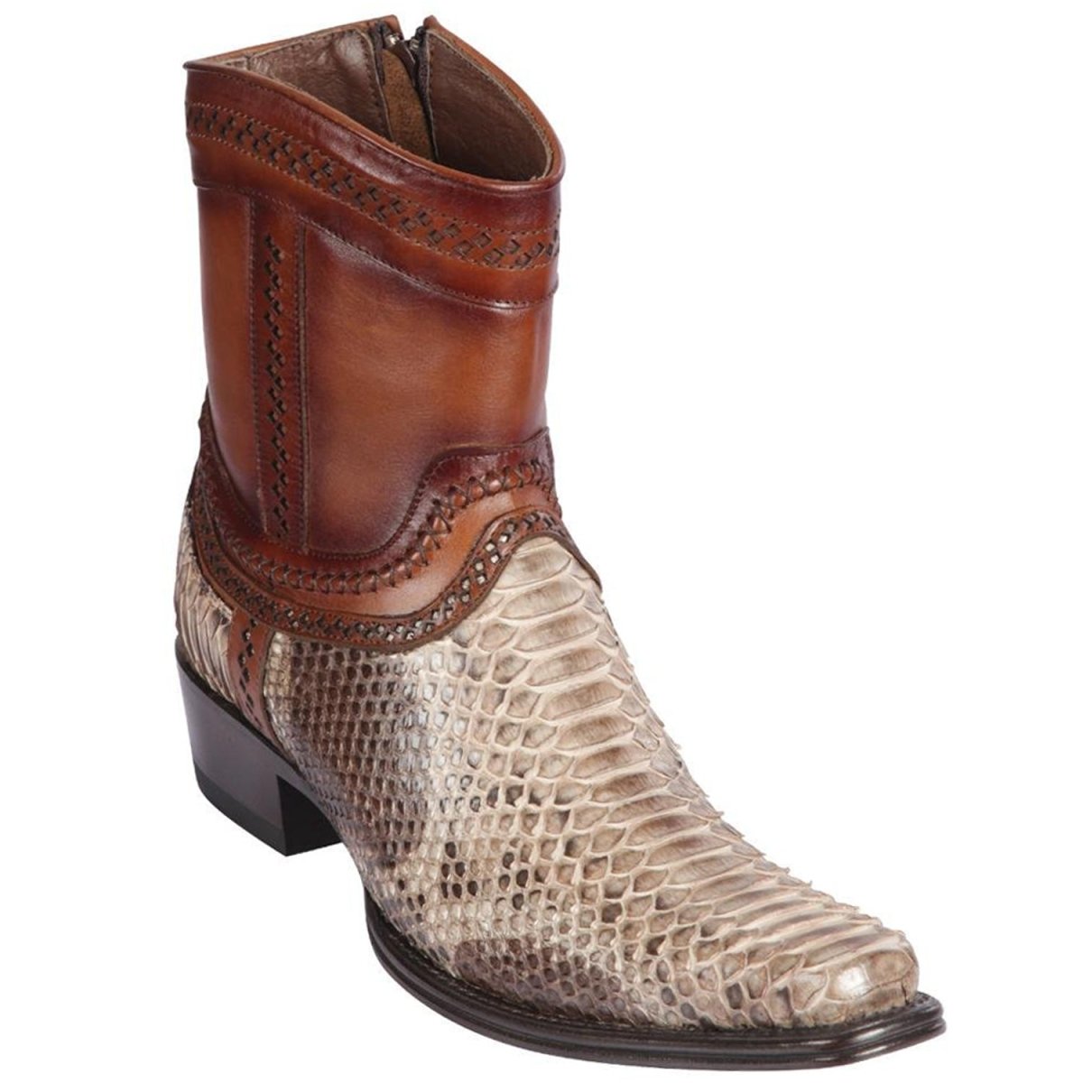 Botas de Piton Original Punta Europea Cuadrada Cafe Rustico 76B5785 ...