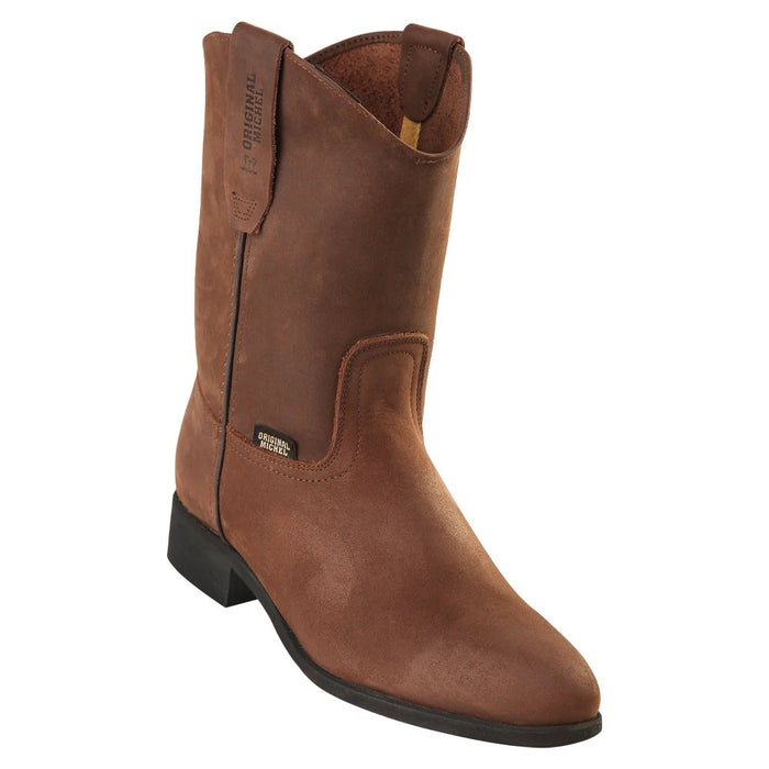 Botas de Trabajo Cuero Crazy con Suela de Hule Cafe OM — MensUSA