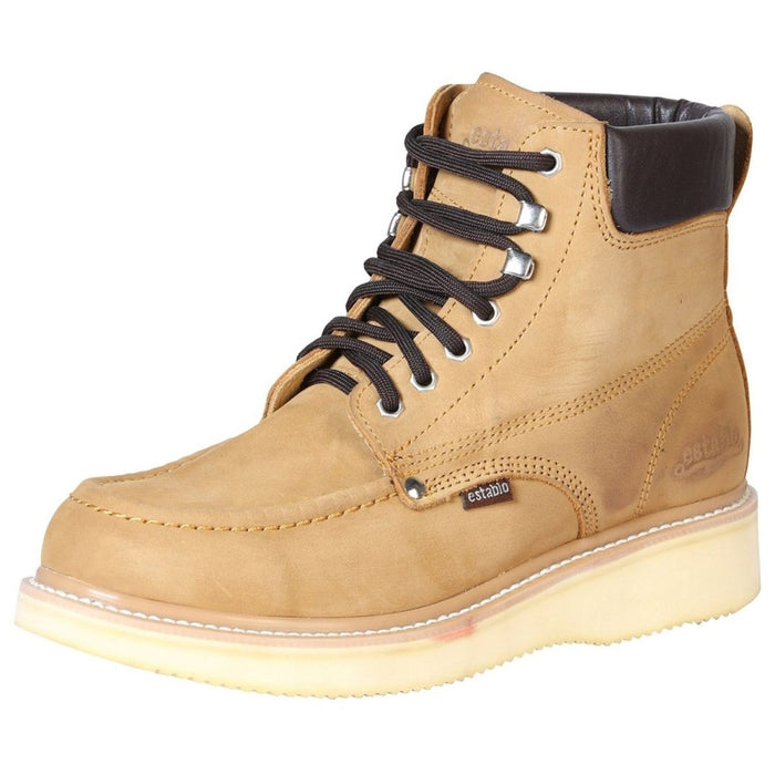 Botines de Trabajo Establo con Suela Mil Rayas Color Miel — MensUSA