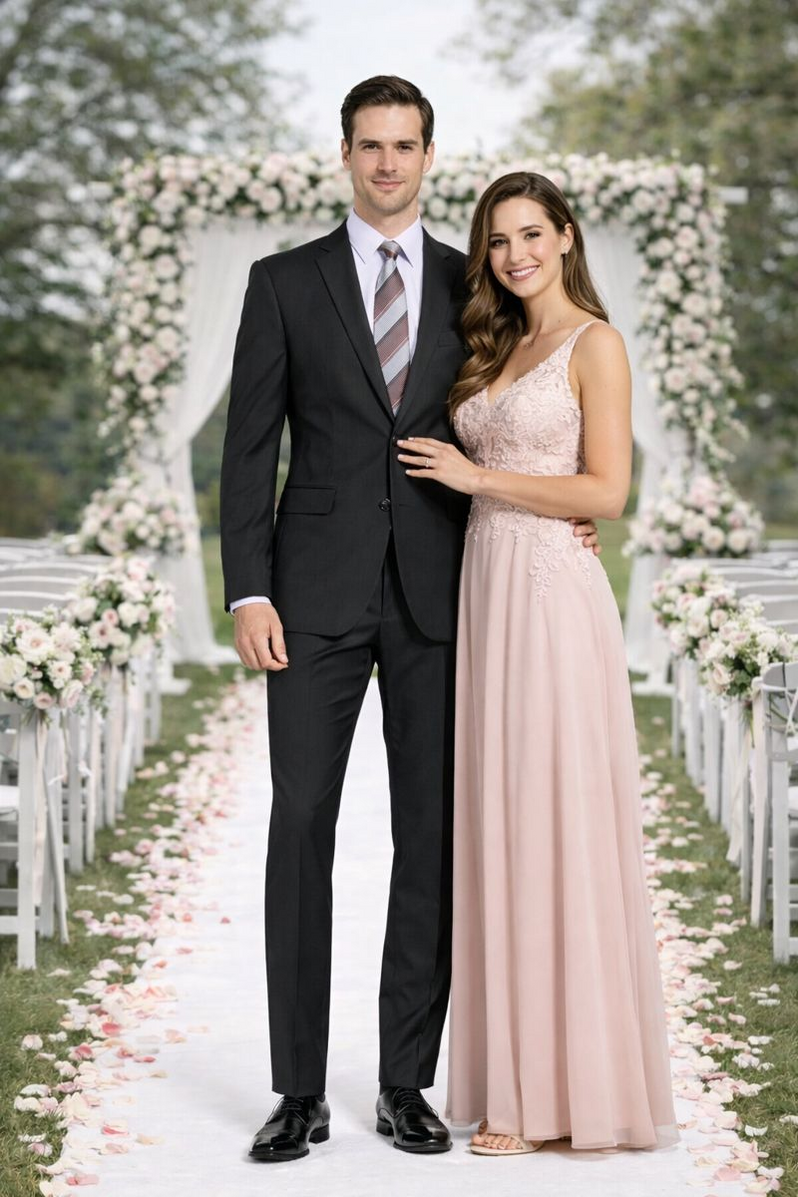 Carlo Lusso Black Two-button Poly Blend Suit — MensUSA