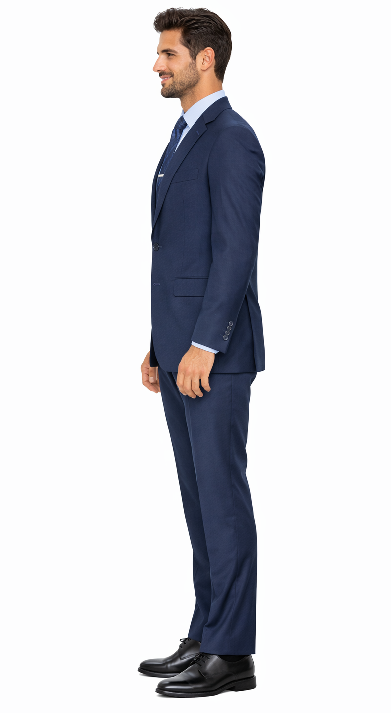Carlo Lusso French Blue Two-button Suit — MensUSA