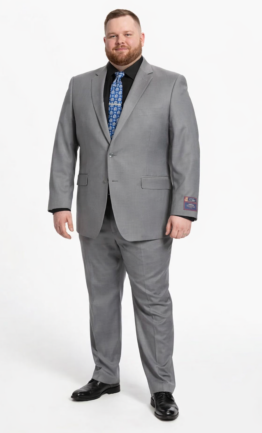 Carlo Lusso Medium Gray Two-button Poly Blend Suit — MensUSA