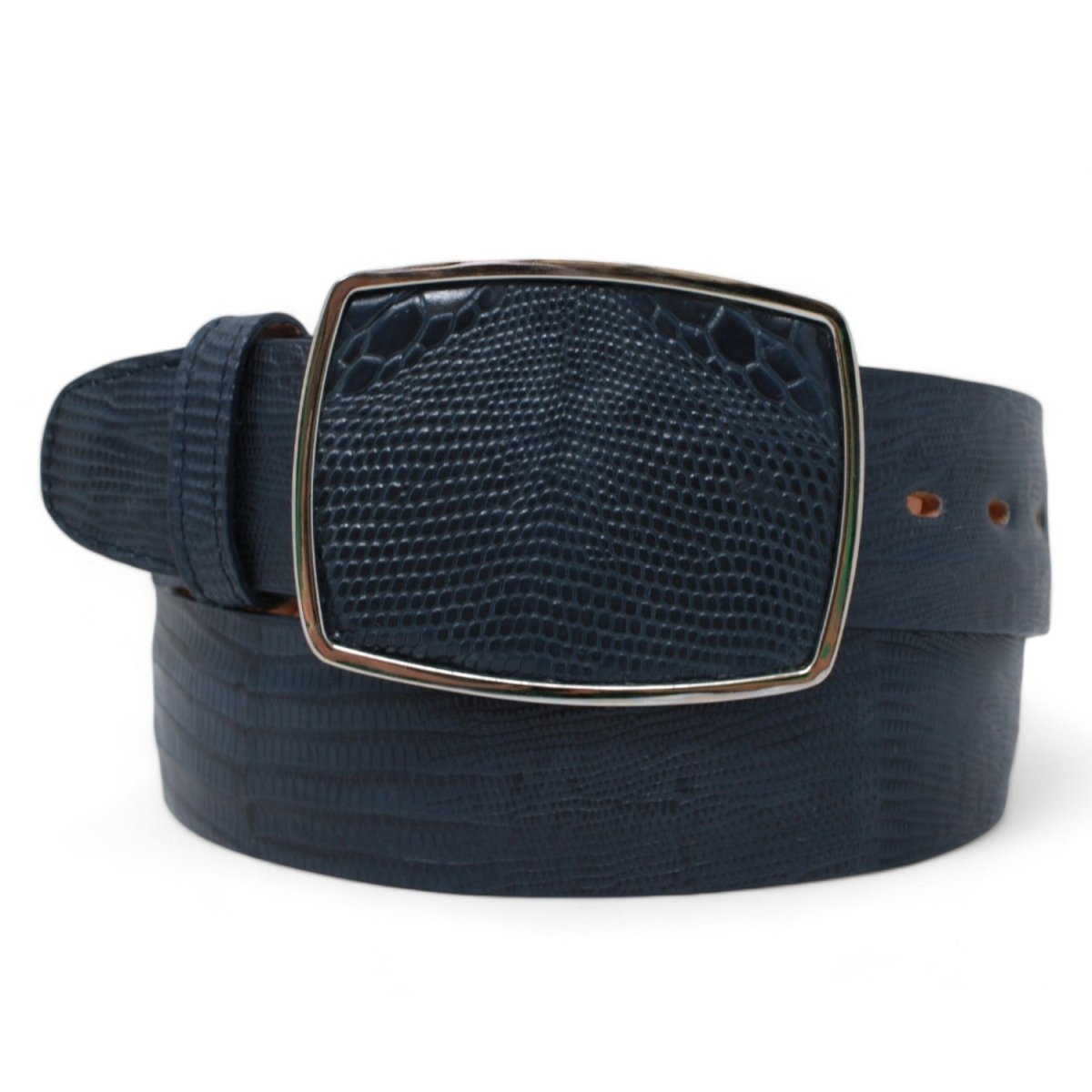 Cinto Wild West Armadillo-Teju Vaquero Azul Marino — MensUSA