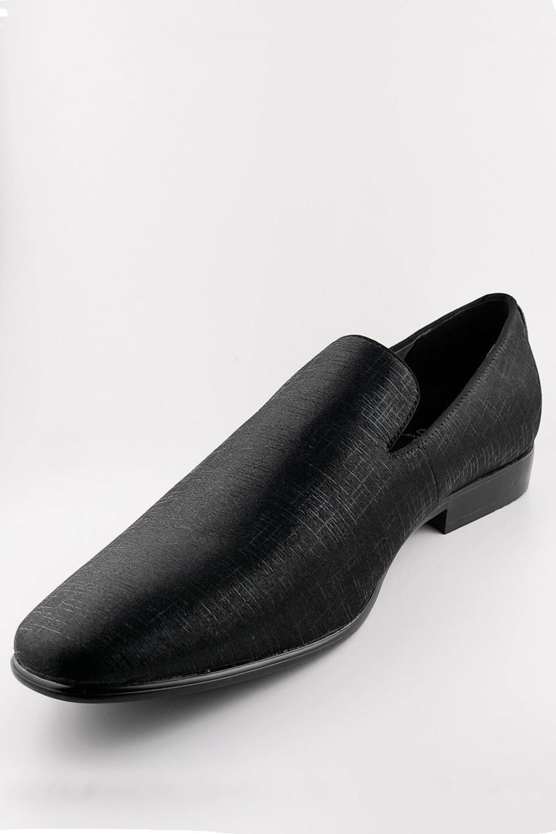 "Sharkskin" Black Couture 1910 Tuxedo Shoes — MensUSA