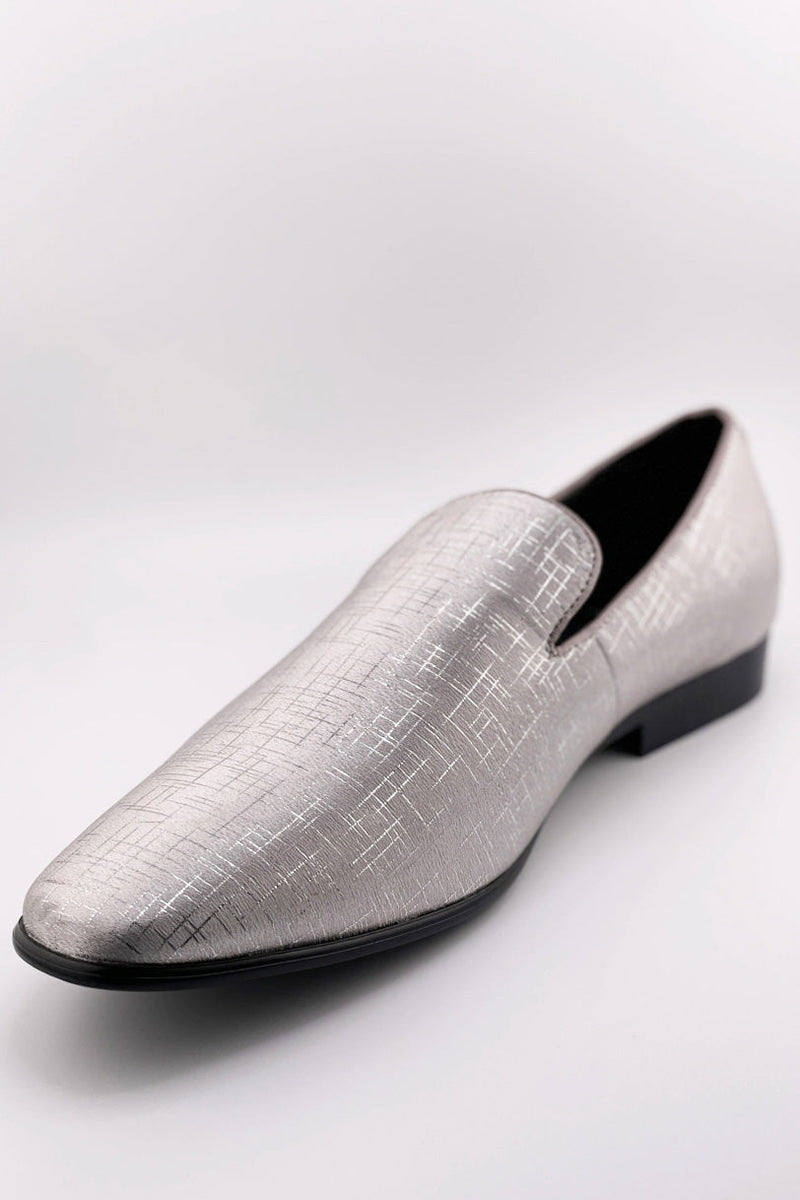 "Sharkskin" Silver Couture 1910 Tuxedo Shoes — MensUSA
