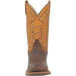 Dan Post Tan Leather Square Toe Western Boots for Men — MensUSA