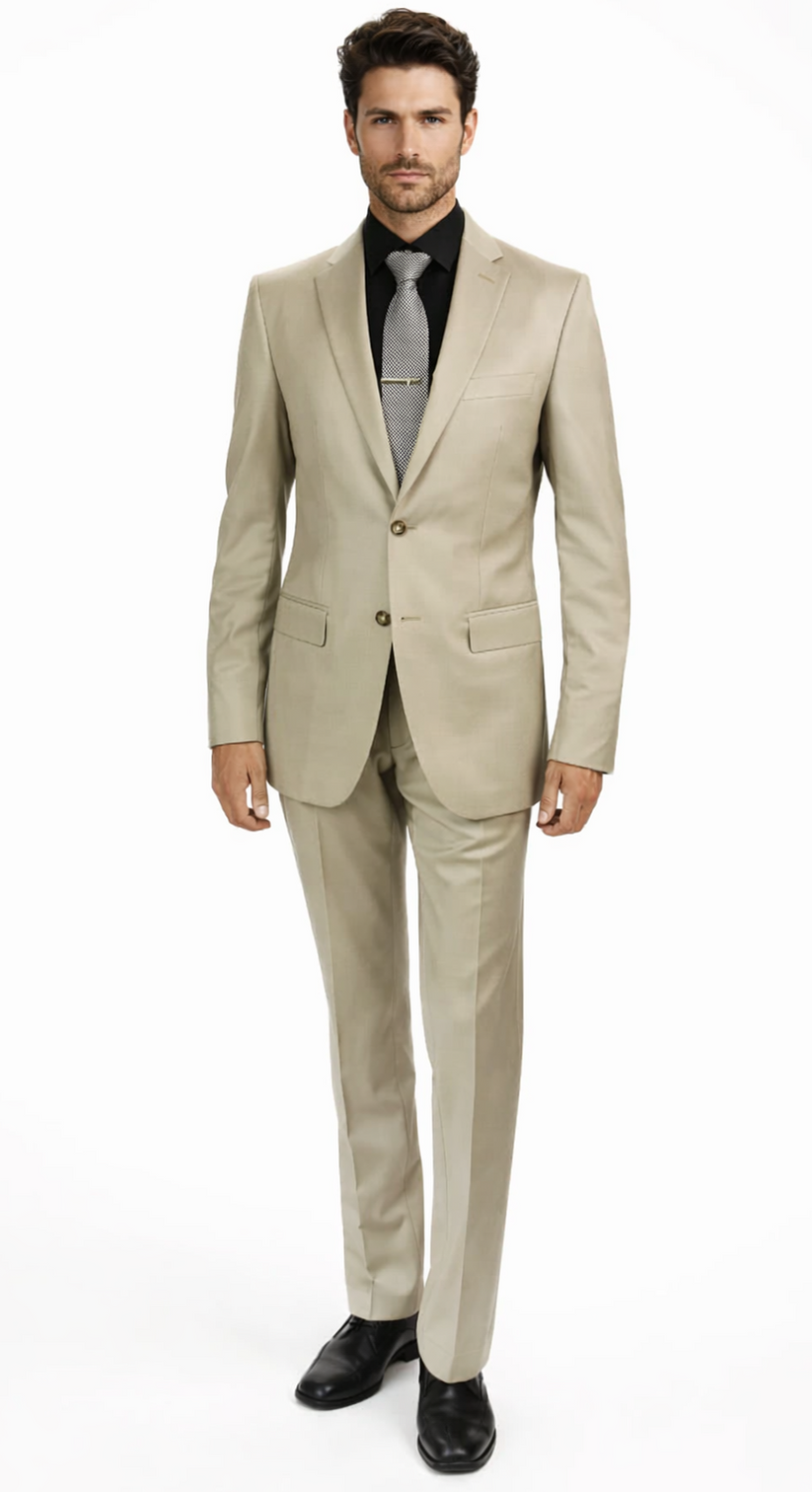 Galante Uomo Made in Italy Beige Suit — MensUSA