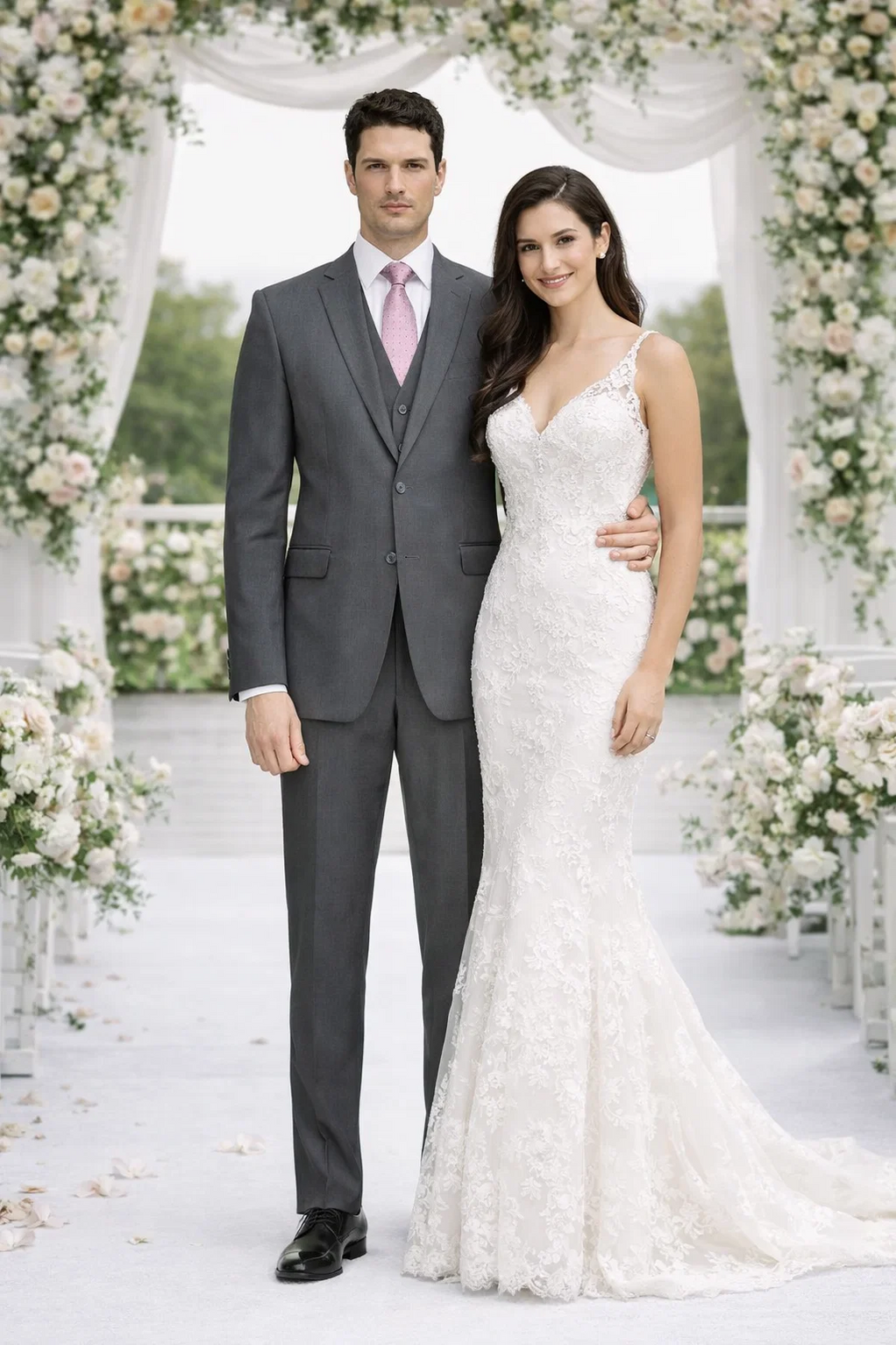 Giorgio Fiorelli Charcoal, Gray, and Light Gray Two-Button Suit — MensUSA