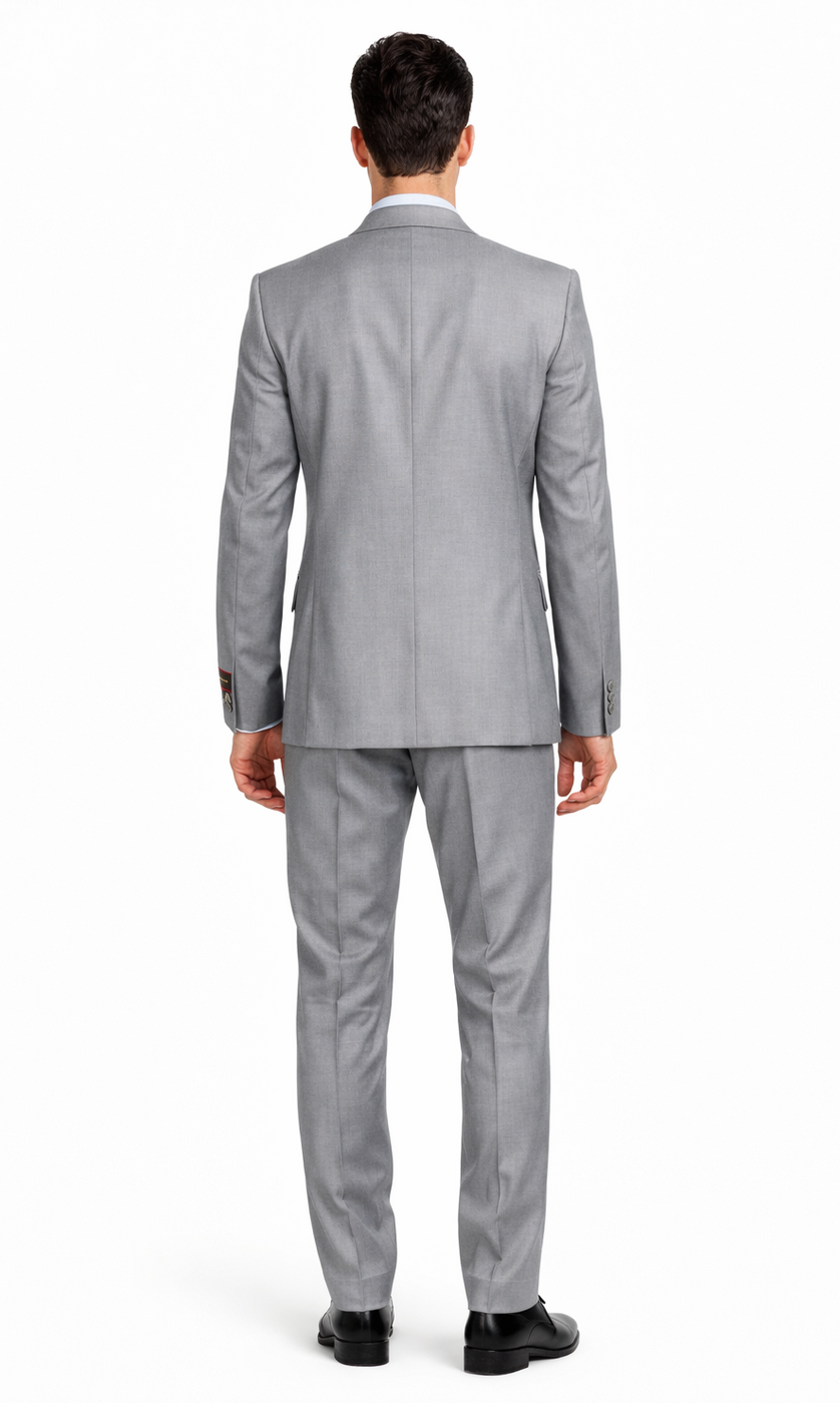 Giorgio Fiorelli Grey Two-Button Suit + Vest — MensUSA