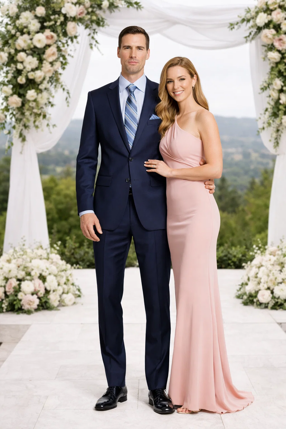 Giorgio Fiorelli Navy and Gray Two-Button Suit — MensUSA