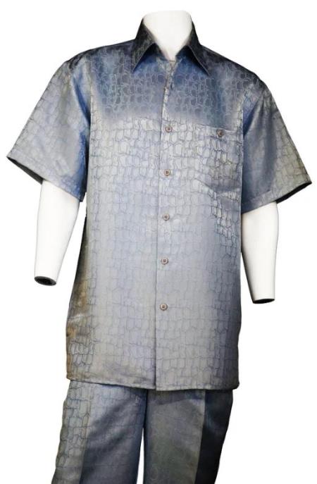 Men's Sky Blue 2pc Shirt and Pants set — MensUSA
