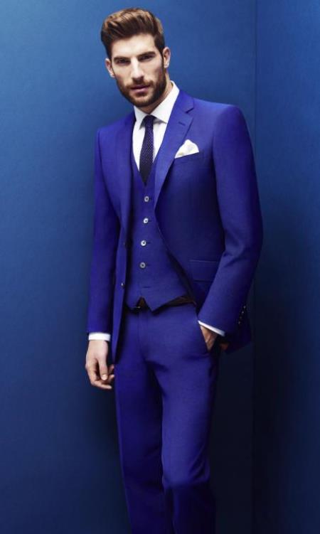 Men's Electric Blue Suit — MensUSA