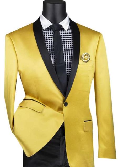 Men's Yellow Tuxedo Blazer - Yellow Dinner Jacket — MensUSA