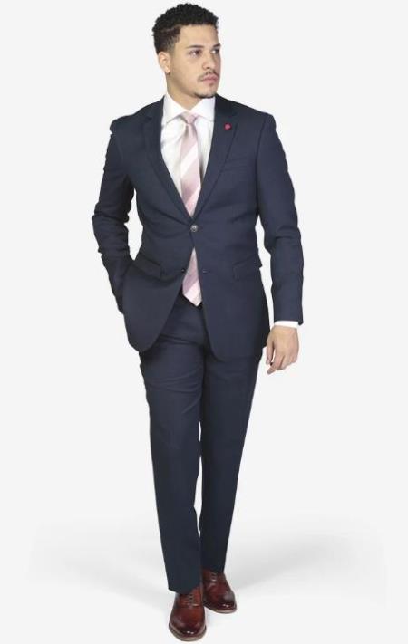 Men's Royal Blue Stretch Armhole for comfort Slim Fit Suit — MensUSA