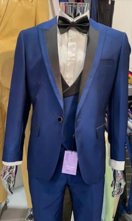 Retro Paris Suits Mens Suit Navy Blue — MensUSA