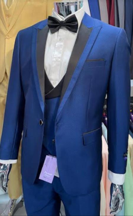 Retro Paris Suits Mens Suit Blue — MensUSA