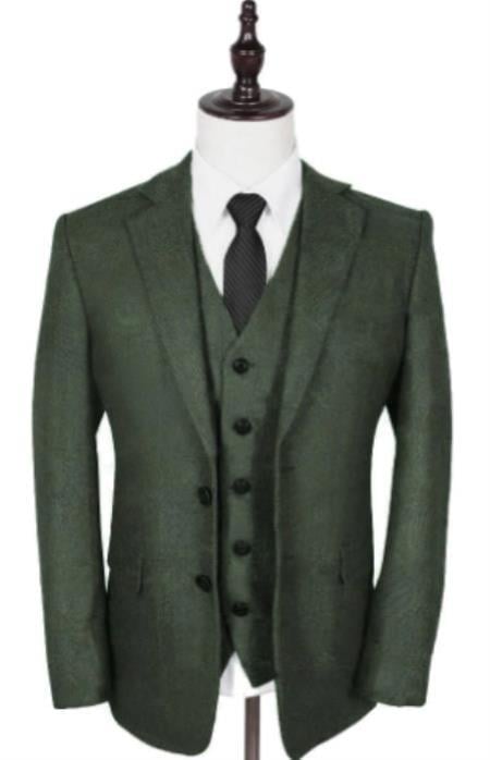 Mens Winter Suit - Suit For Cold Weather - Winter Color Tweed Herringb ...
