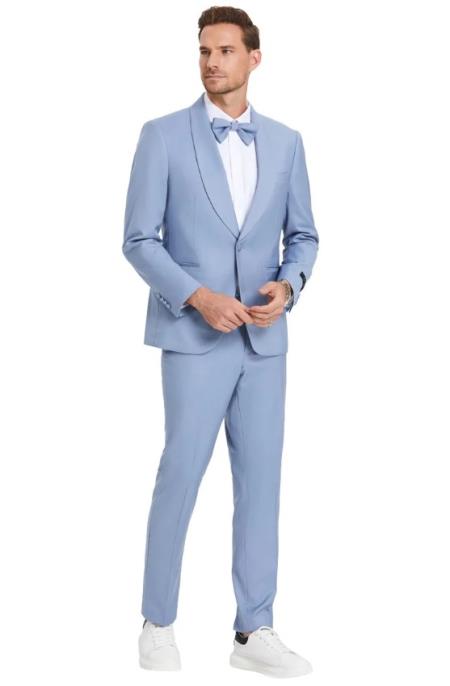 Prom Suit - Sky Blue Prom Tuxedo - Summer Slim Fit Suits — MensUSA