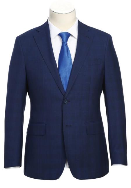Real Suits - Business Suit By Designer Brand - Midnight Blue — MensUSA