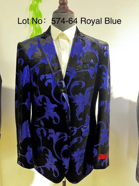 Retro Paris Suits Mens Suit Royal Blue — MensUSA