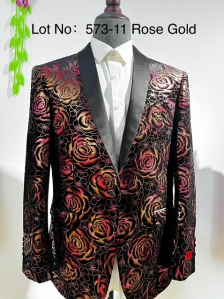Retro Paris Suits Mens Suit Rose Gold — MensUSA