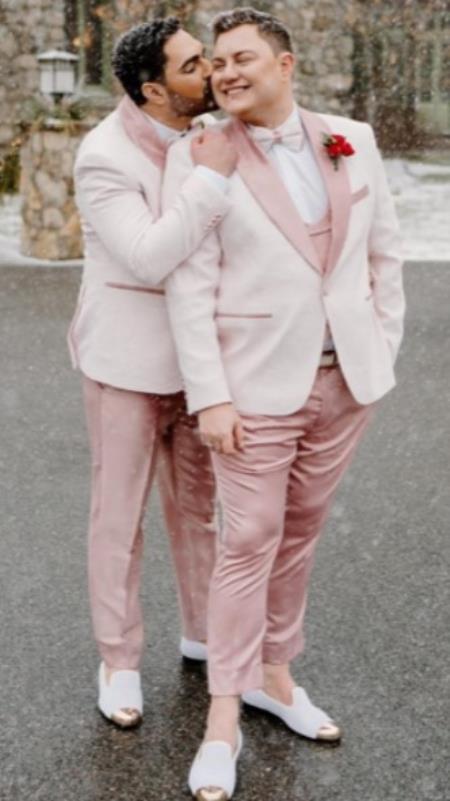 Rose Gold Suit - Pink Suit - Slim Fit — MensUSA