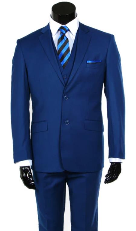 Retro Paris Suits - Retro Paris - Retro Mens Indigo Suits — MensUSA