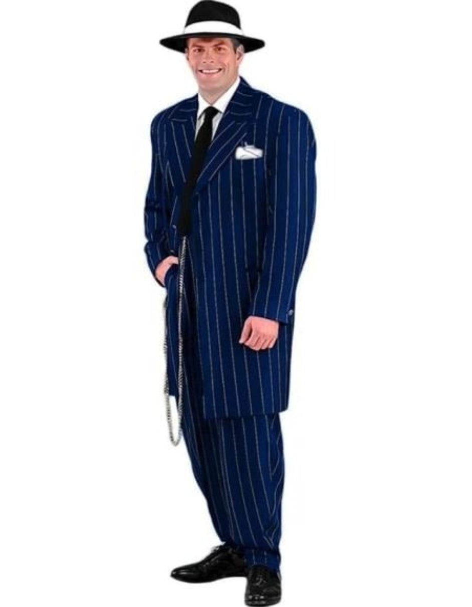Mens Gangster Zoot Suit Costume - Blue — MensUSA