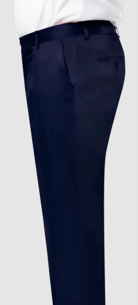 Mens Satin Pants Navy — MensUSA