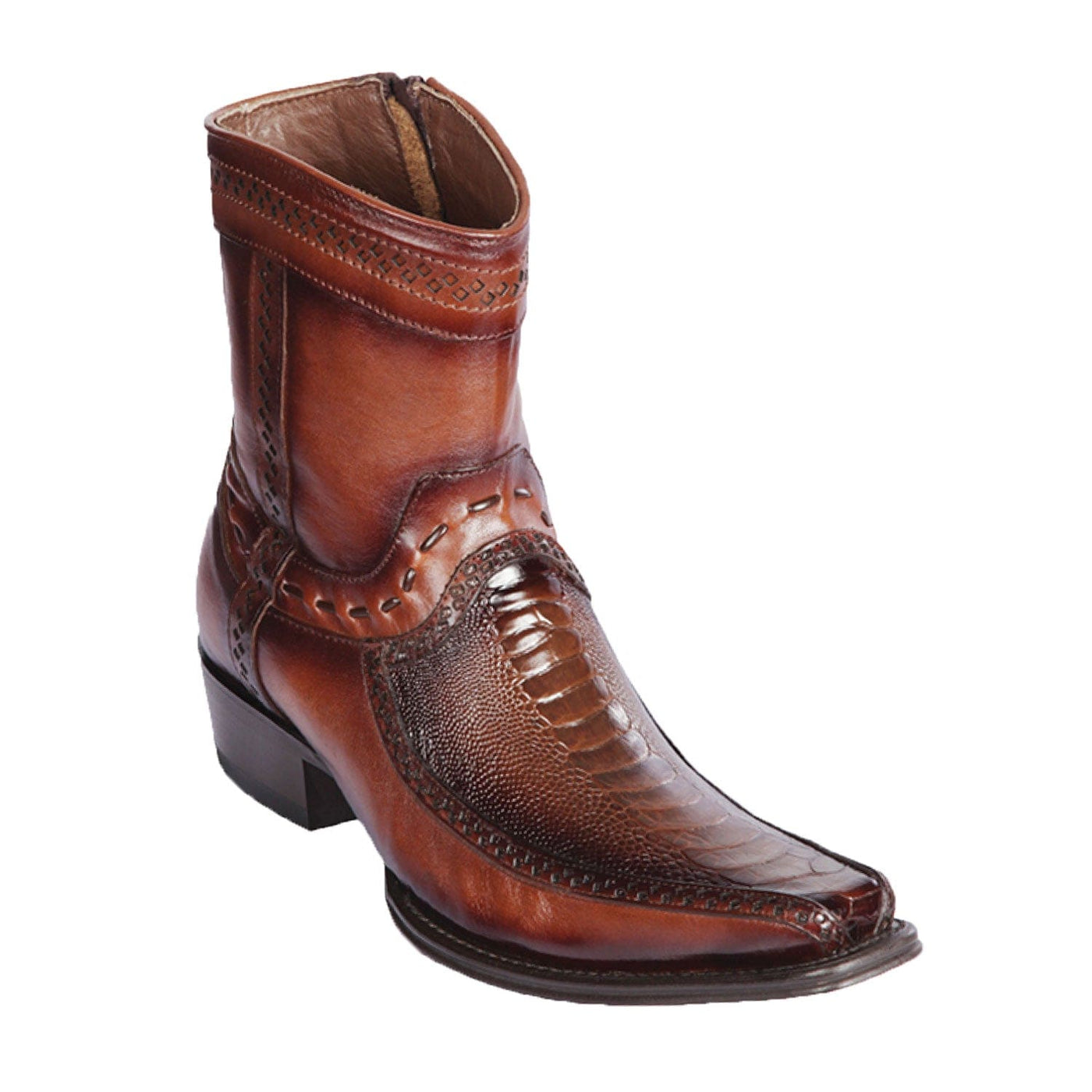 Men's Los Altos Original Ostrich Leg and Deer Skin European Toe Short ...