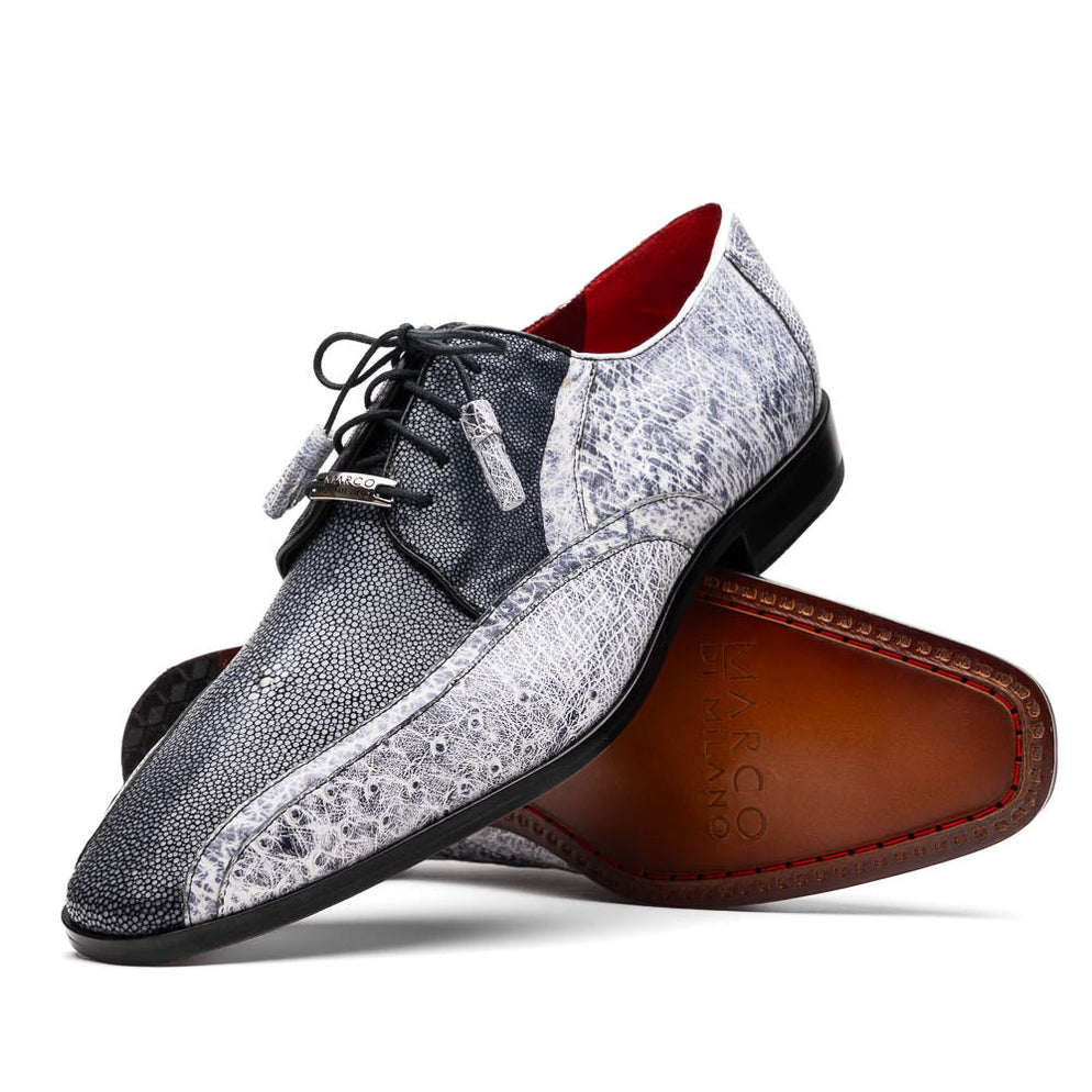 Marco Di Milano Lucca Newspaper Ostrich & Stingray Shoes — MensUSA