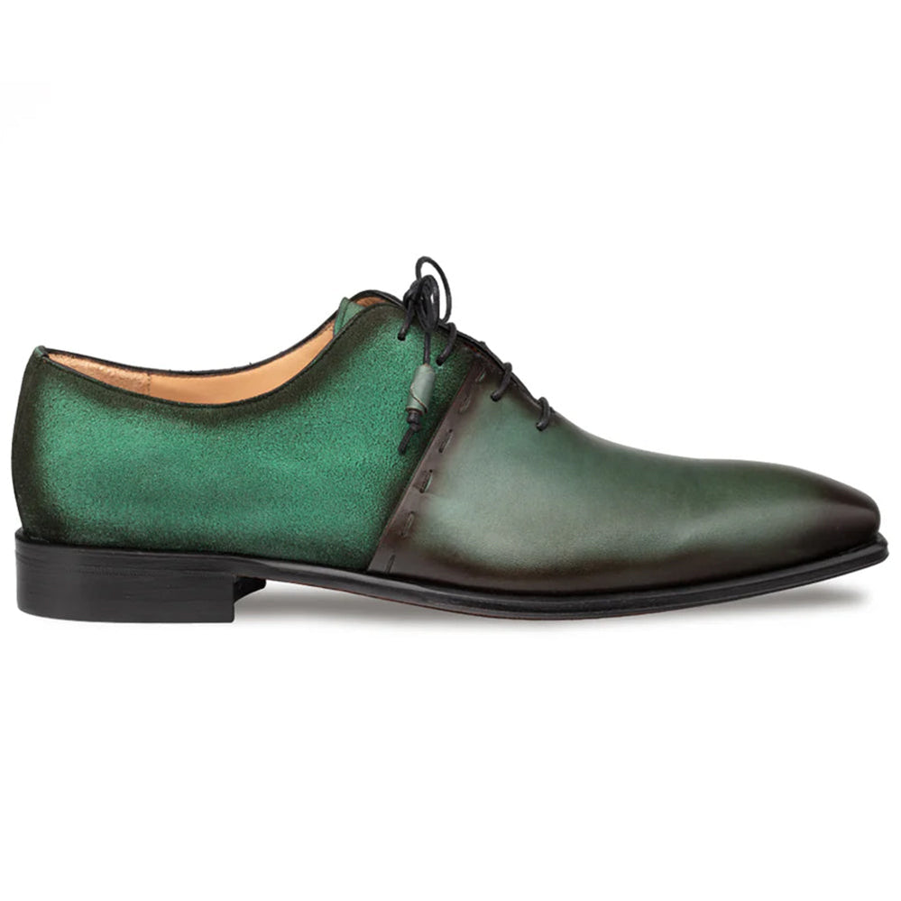 Mezlan Colomer Calf / Suede Oxford Forest & Green (21342) — MensUSA