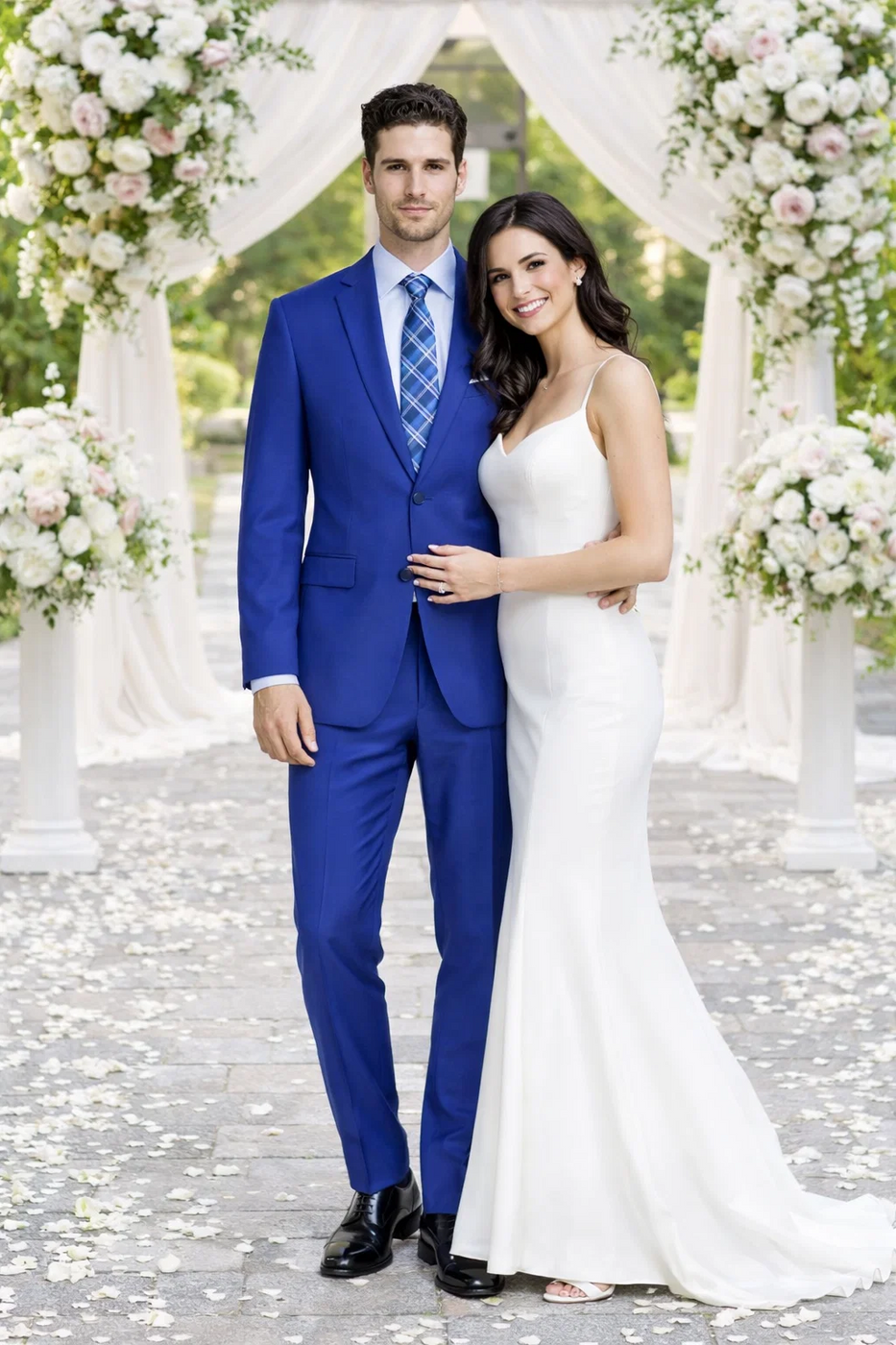 Mantoni 2-Button Slim or Modern Fit in 3-Blue Navy Fabrics — MensUSA