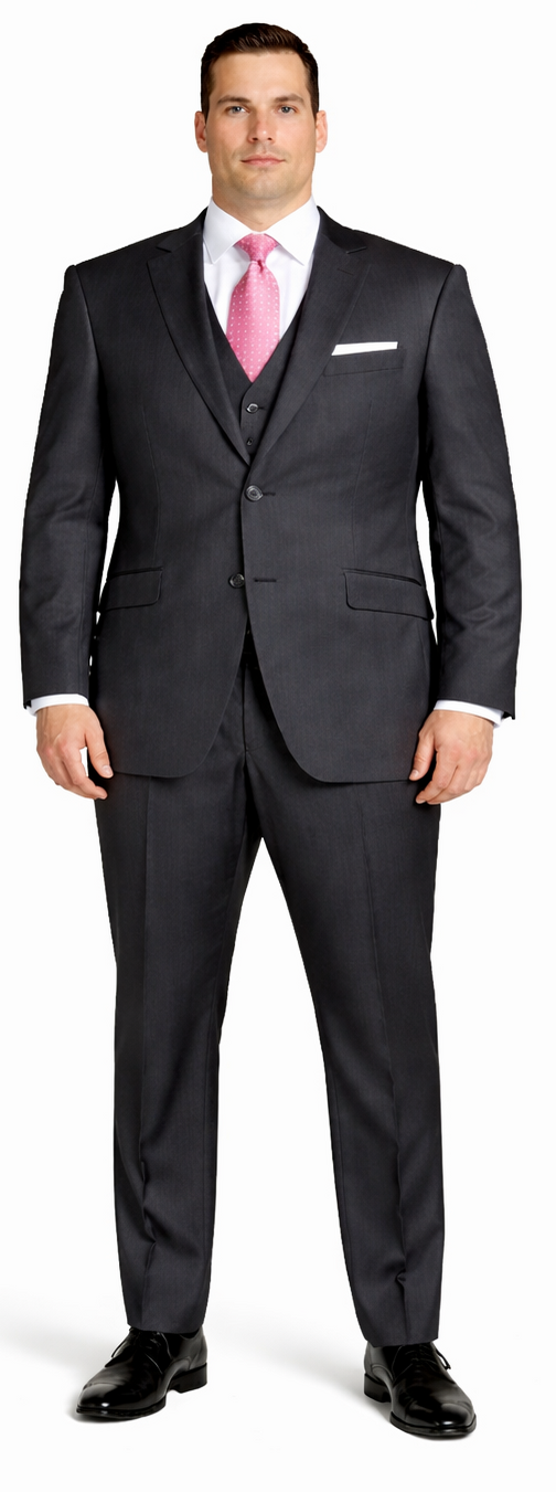 Mantoni Charcoal Two-button Wool Suit — MensUSA