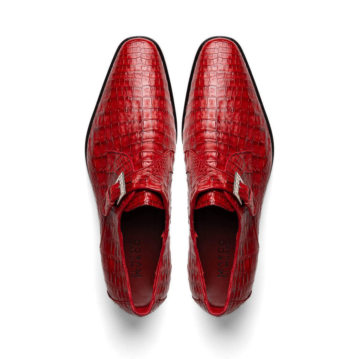 Marco Di Milano Mens Red Caiman Gator Dress Shoes Rovigo — MensUSA