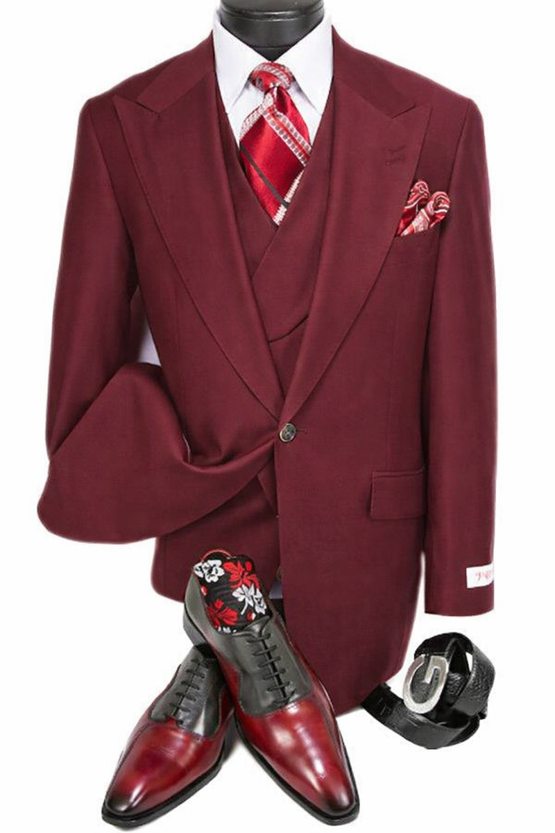 Plus Size Men’s Suits – Big and Tall with Peak Lapel, Ticket Pocket ...