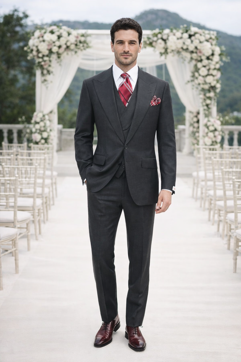 Plus Size Men’s Suits – Big and Tall with Peak Lapel, Ticket Pocket ...