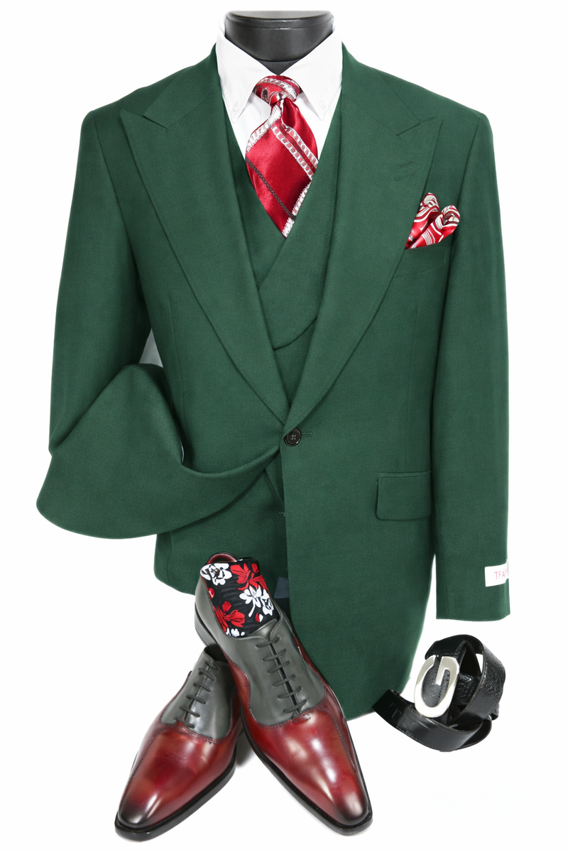 Mens Big and Tall Suits – Plus Size with Peak Lapel & Ticket Pocket fo ...