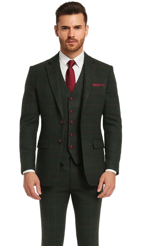Mens Winter Suit - Suit For Cold Weather - Winter Color Tweed Herringb ...