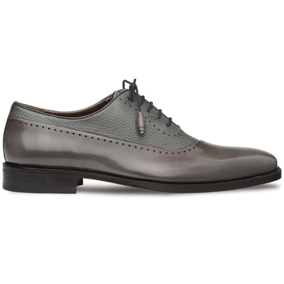 Mezlan Postdam Deerskin Calfskin Shoes Grey (16409) — MensUSA