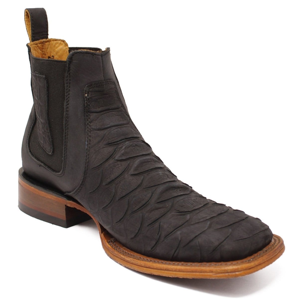 Men´s Quincy Square Toe Ankle Boots Python Print Q82B5705 — MensUSA