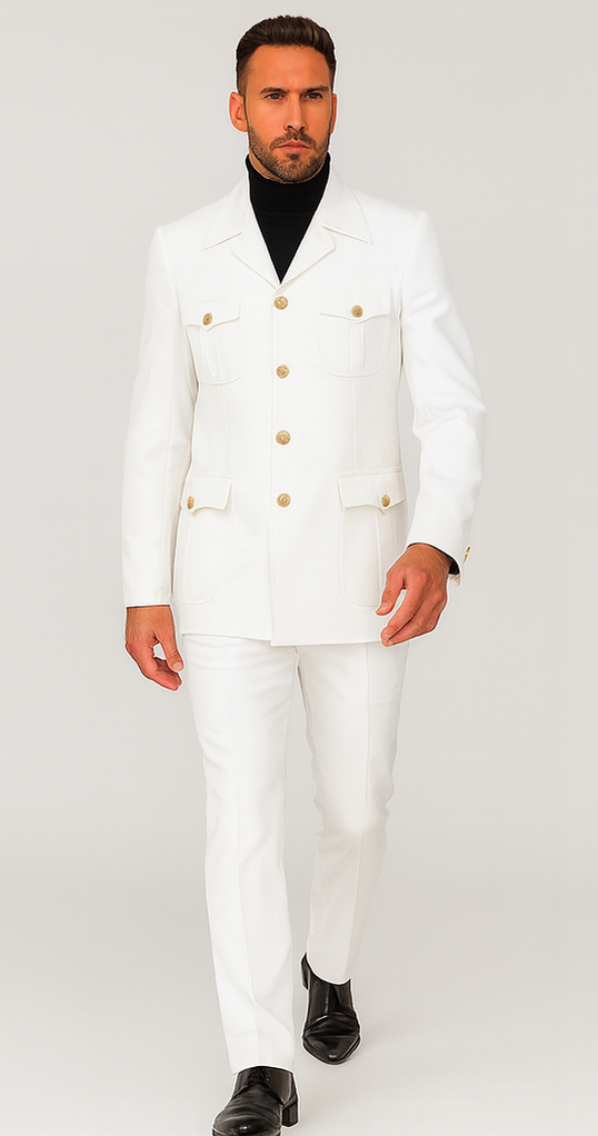 Rossi Man DUKE RM1762 Slim Fit 3-Piece White Suit – Modern Tailored Fo ...