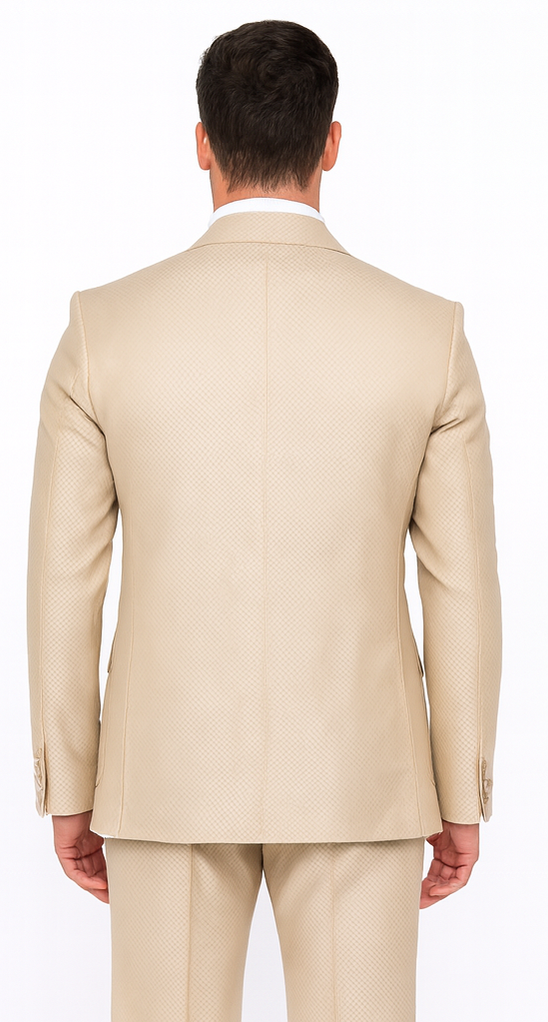 Rossi Man DUKE RM1766 Slim Fit 3-Piece Suit for Men – Modern Cream Off ...