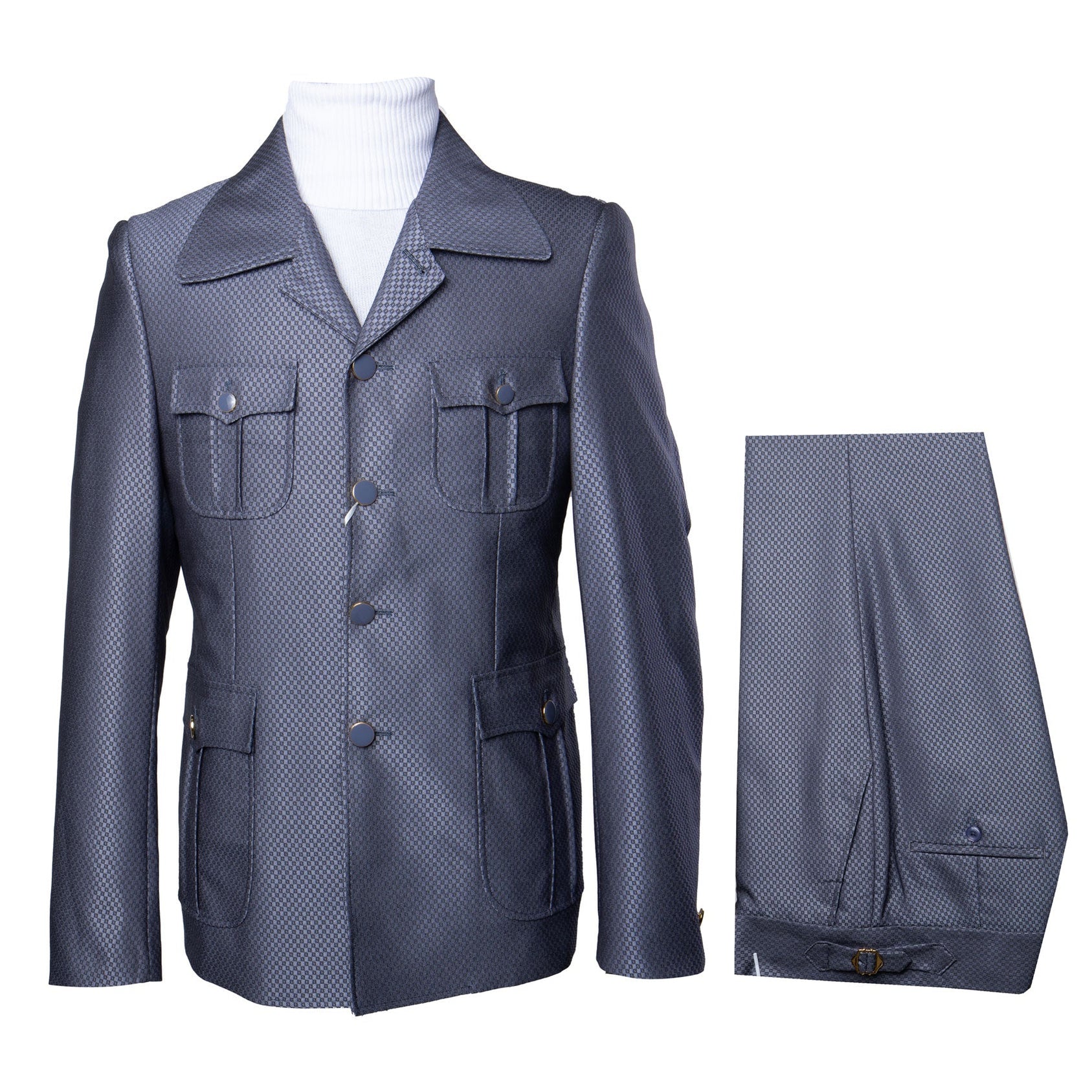 Rossi Man DUKE RM1767 Slim Fit 3-Piece Steel Grey Suit – Modern Formal ...