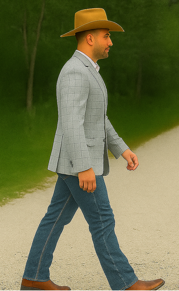 Saco vaquero - Western Sport Coat - Western Blazer- Men's Two Button W ...