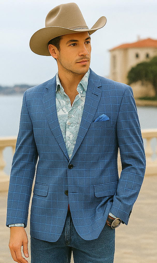 Saco vaquero - Western Sport Coat - Western Blazer - Men's Two Button ...