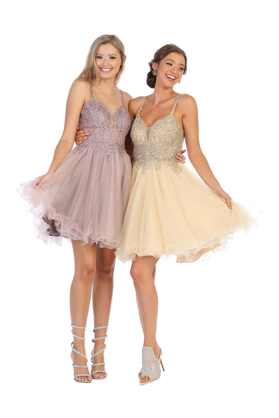 Quince Dama Dresses - Short Quinceanera Dresses in Color Mauve — MensUSA